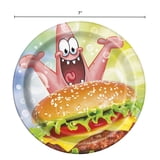 SpongeBob SquarePants Birthday Paper Dessert Plates, 7in, 8ct - Walmart.com