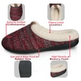 Roxoni Womens Warm Winter Slippers, Knit Outer & Fleece Inner,Rubber ...