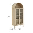Modway Nolan Tall Arched Storage Display Cabinet in Light Oak - Walmart.com