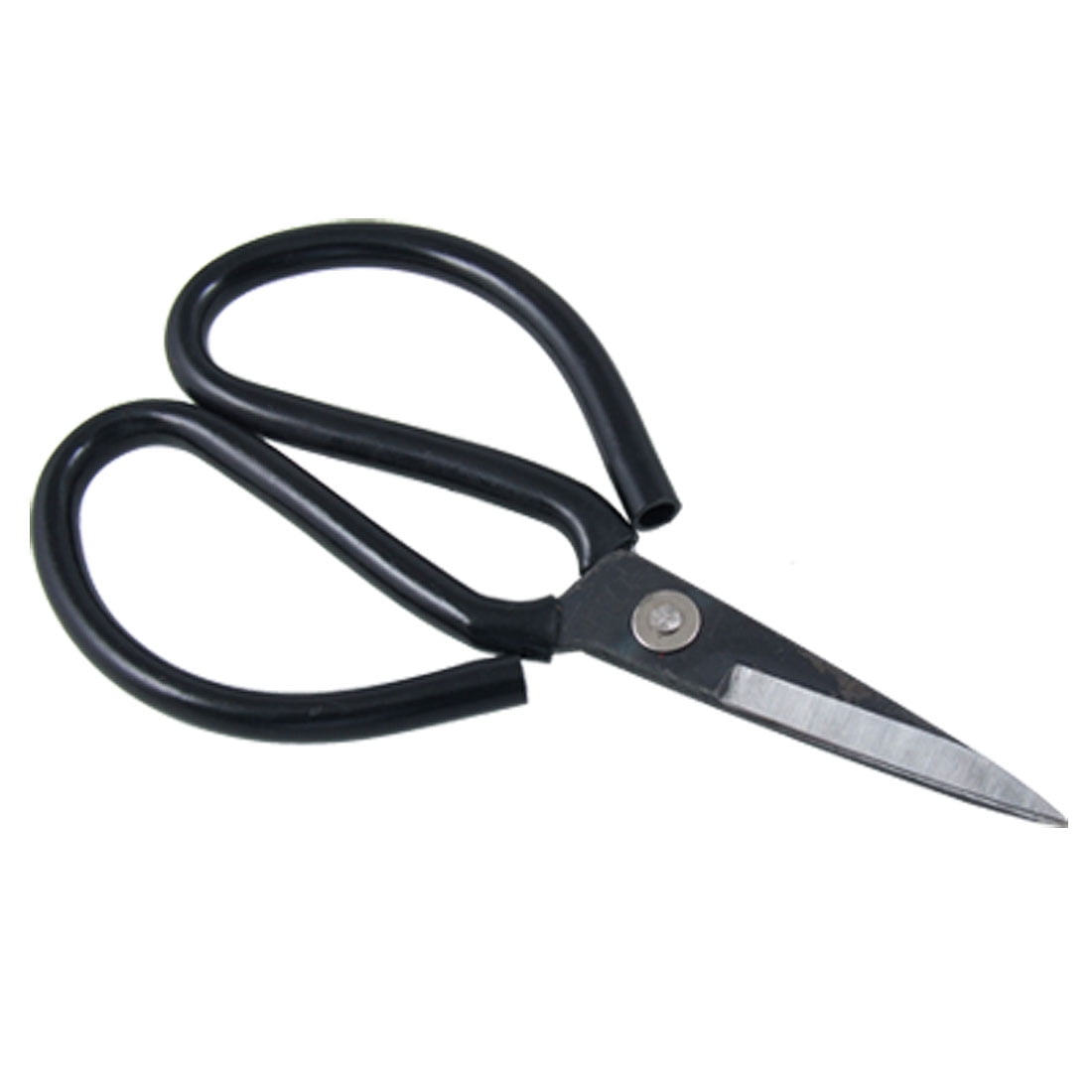 Unique Bargains Home Blk Plastic Handle Long Sharp Scissors Cutter Tool ...