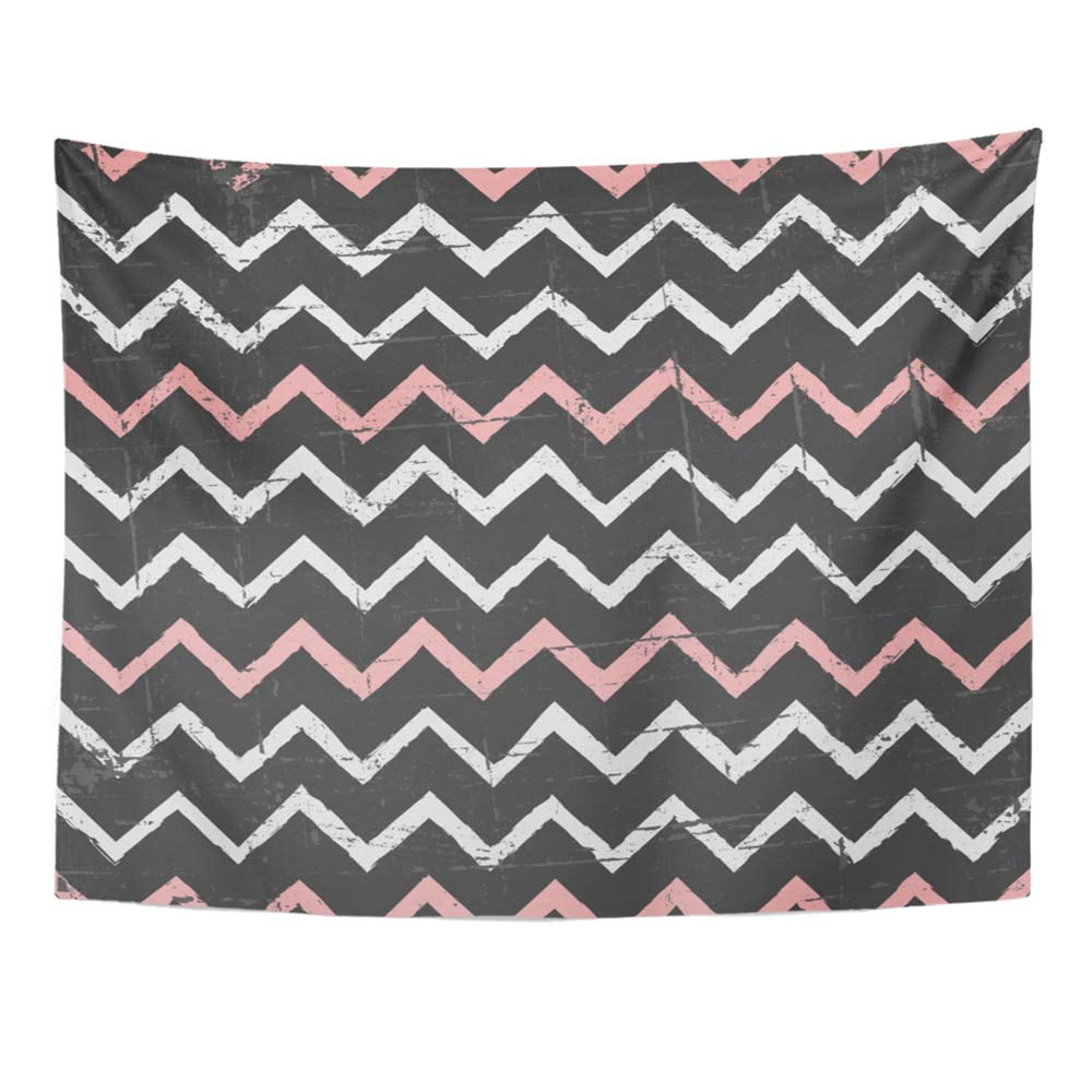 ZEALGNED Pink Chalk Chalkboard Style Chevron Pattern Blackboard Vintage ...