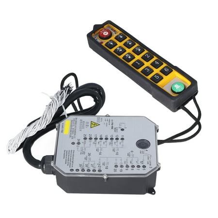 Hoist Controller, 800MHz Transmission Frequency 12 Buttons Anti Interference Easy Wiring ...
