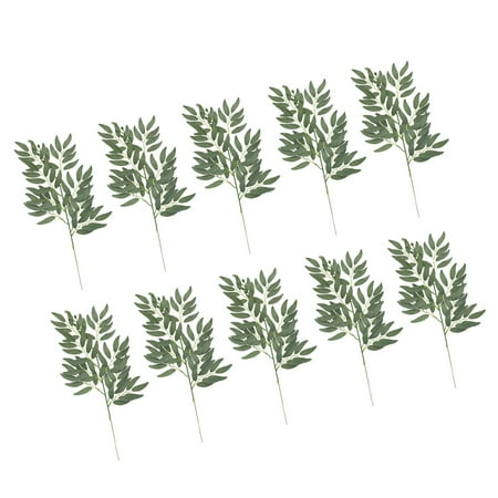 Justharion 10 Pieces Fake Willow Branches Leaf Stems Artificial Bouquet ...