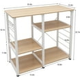 SOGES 3 Tier Metal Kitchen Bakers Rack, Small Home Storage, Microwave ...