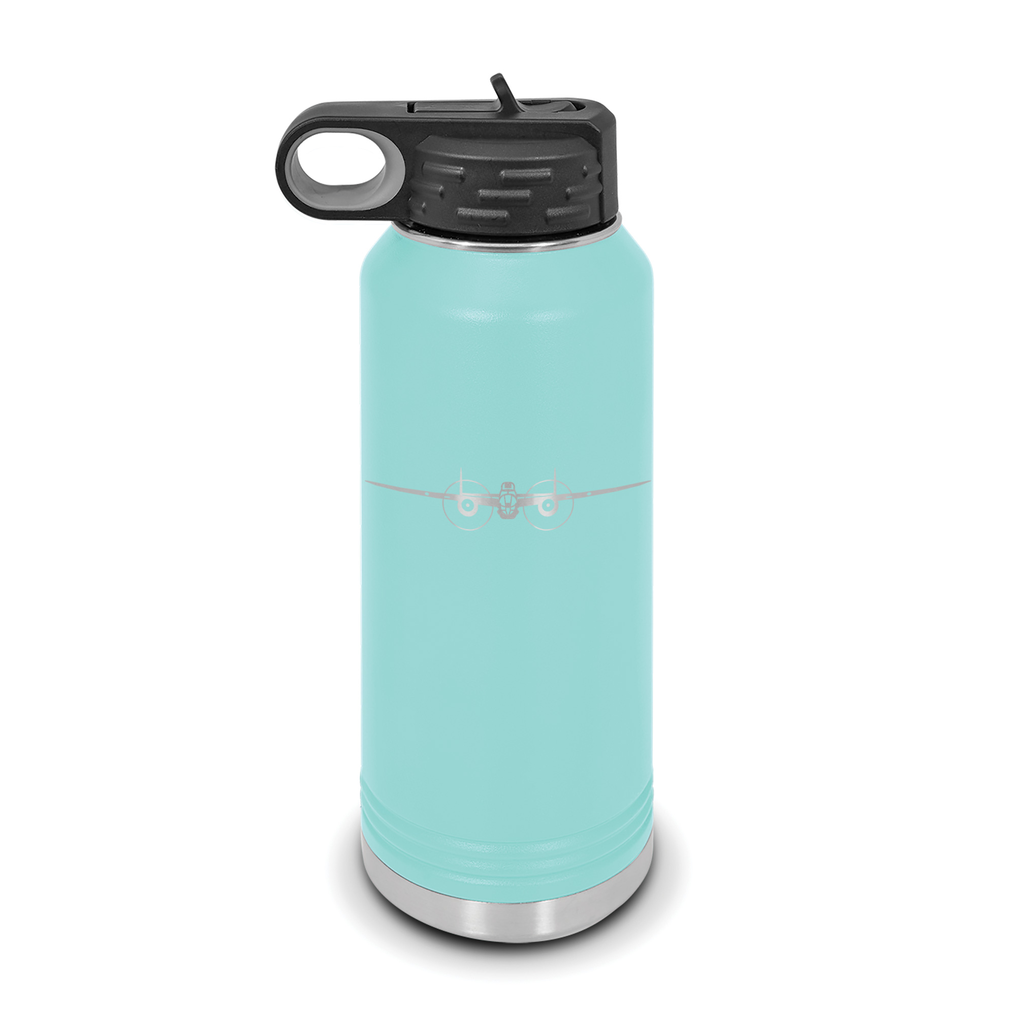 B-25 Mitchell Water Bottle 32 oz - Laser Engraved w/ Flip Top Straw ...