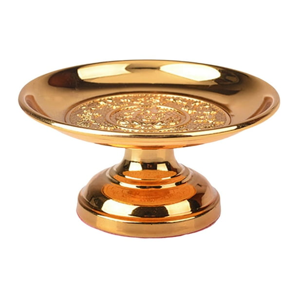 Footed Buddhist Plate Decoration Blessing Tray Dessert dish Tribute ...