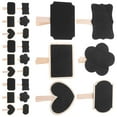 OUNONA 60 Pcs Clip On Chalkboards Blackboard with Wooden Clip Message ...