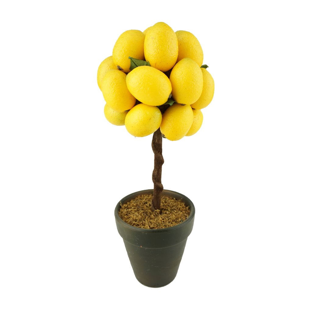 Artificial Lemon Tree Topiary in Pot Decoration, 12-Inch - Walmart.com