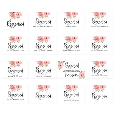 Koyal Wholesale Minimal Modern Table Reserved Signs for Wedding ...