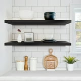 Sorbus Extra Long Floating Rectangle Shelves – 35" L x 9" D x 1.5" H ...