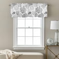 Coral Sea Snail Starfish Valance Curtains for Windows, Grey Black ...