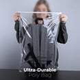 100 Pack 18"x24" Clear Plastic Poly Bags with Suffocation Warning Self ...