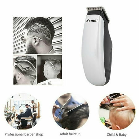 KM-666 Mini Cordless Hair Clipper Home Barber Shop Portable Battery ...
