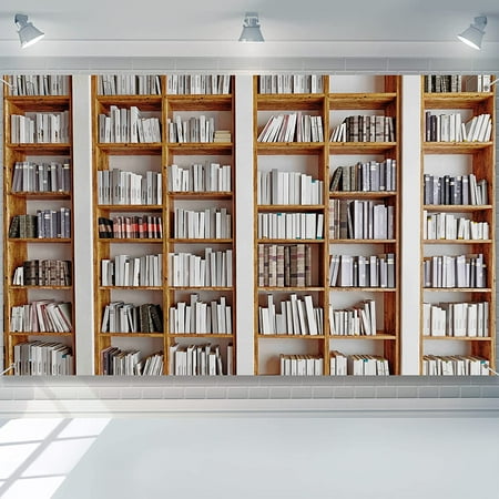 Bookshelf Backdrop Library Office Backdrop, 70.9 x 43.3 Inch Office ...