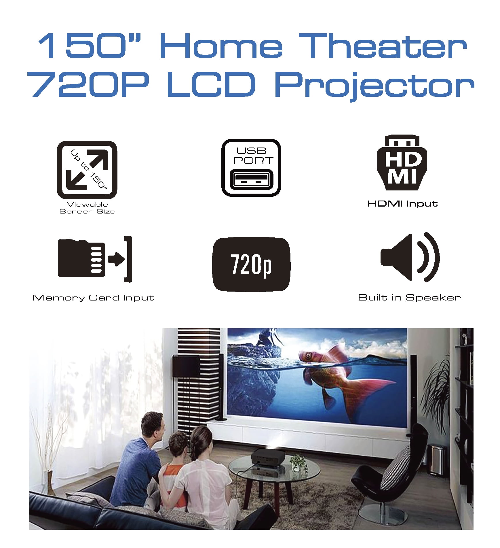 Lcd Projector Screen Size