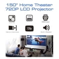 Naxa NVP-2000 150-Inch Home Theater 720p LCD Projector with Bluetooth ...