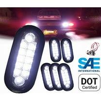 Set of 10 Pcs LED 6" Oval Red Brake Stop Turn Tail Marker Signal Lights ...