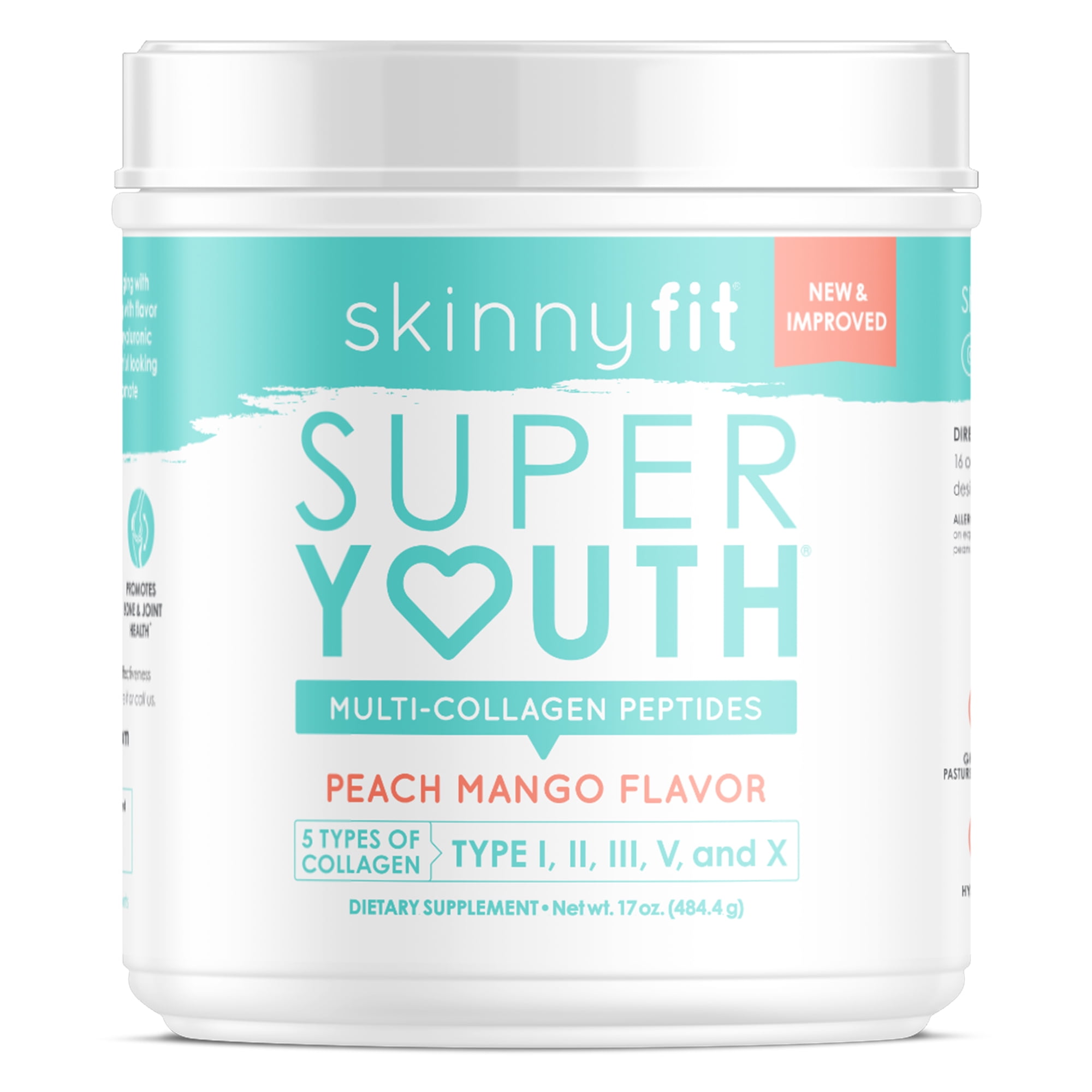 SkinnyFit Peach Mango Super Youth Collagen Powder Dietary Supplement ...