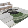 Black Sheep 5'x7' Rug for Living Room Sofa and Coffee Table Layout ...