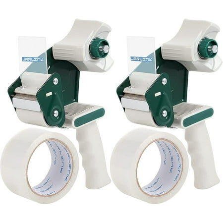 FanShowPacking Tape Dispenser Gun (2 Pack) with 2 Rolls Tape, 2 inches ...