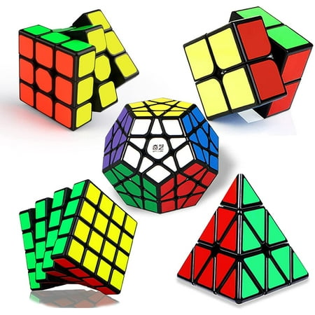 Speed Cube Set, Speed Cube Bundle of 2x2 3x3 4x4 Megaminx Cube and ...