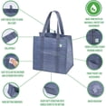 VENO 4 Pack Large Foldable Reusable Grocery Bag w/Hard Bottom, Heavy ...