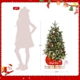 3FT Pre Lit Fiber Optic Artificial Sleigh Ride Base Christmas Tree with ...