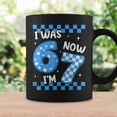 Blue Checkered I Was 6 Now Im 7 Birthday 7 Years Old Bday Coffee Mugs ...