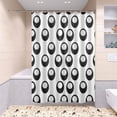 Black Egg Pattern Shower Curtain Sets 4 Piece Waterproof Bathroom Set ...
