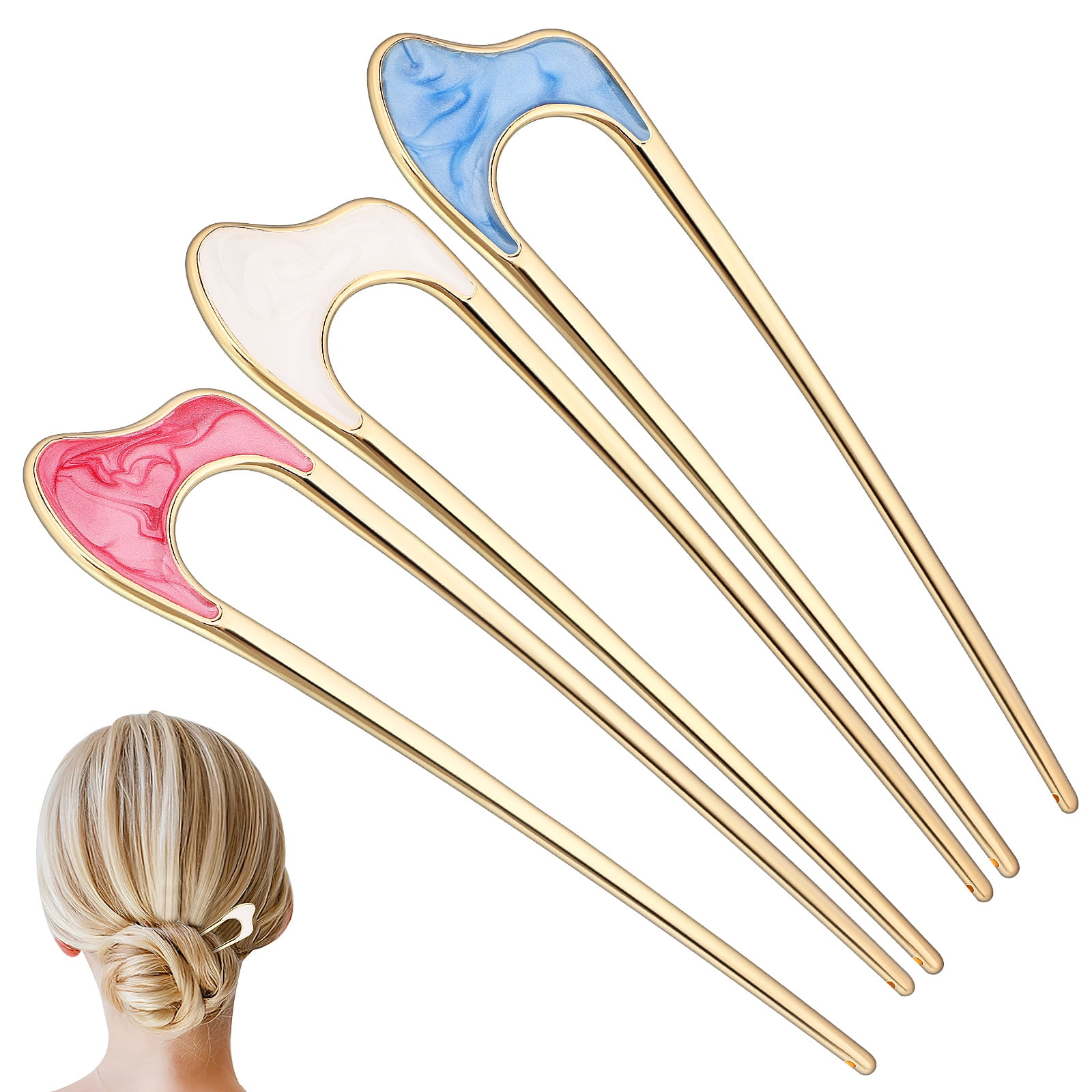 Click here for Kakowely Hair 3pcs U-Shaped Hair Pins French Hair... prices