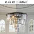 Jopath 24" Crystal Chandelier Ceiling Light, Modern Luxury 4 Tier ...