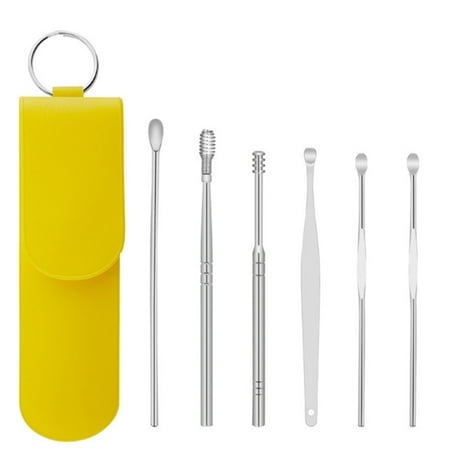 Yeacher 6PCS Earwax Removal Kit Ear Pick Set Earwax Remover Ear Spoon ...
