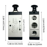 AOMAG Air Hand Lever Operated Pneumatic Solenoid Valves Manual Control ...