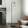 Oneach 66.5" Arc Floor Lamp with Glass Shade, Black Metal Standing Lamp ...