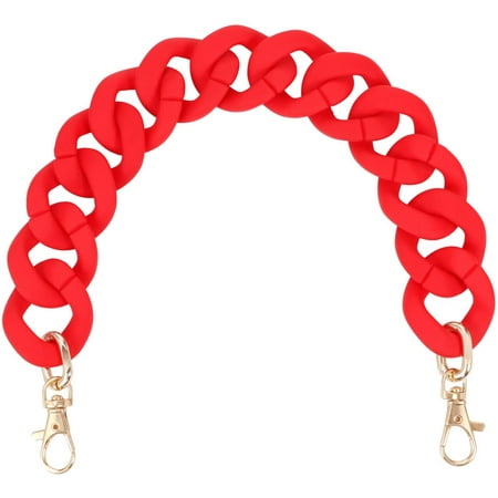 Dedang Red Chunky Chain Strap Acrylic Chain Luxury Handbag Strap ...