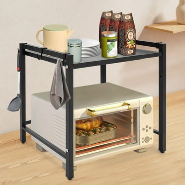 stusgo Extendable Microwave Shelf, Adjustable Toaster Oven Rack Kitchen ...