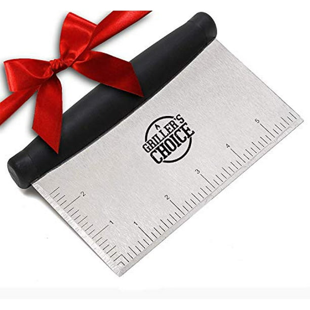 Commercial Stainless Steel Bench Scraper, Ergonomic Grips, Scraper Tool ...