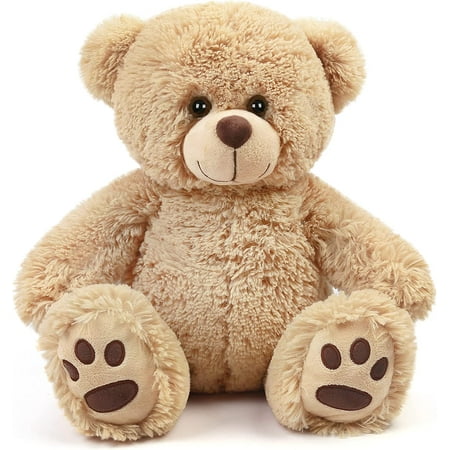 15 inch Teddy Bear Stuffed Animal, Brown Teddy Bear Plush Toy, Hugging ...