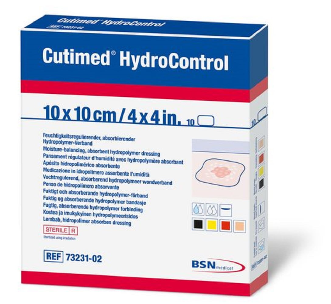BSN Medical Cutimed HydroControl Hydropolymer Dressing, 10 cm x 10 cm ...