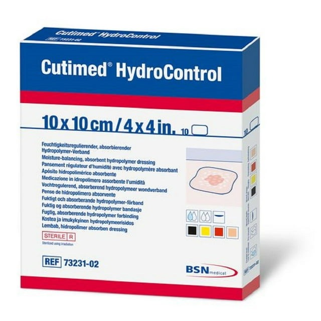 BSN Medical Cutimed HydroControl Hydropolymer Dressing, 10 cm x 10 cm ...