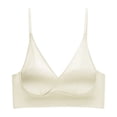 Swuxness Women's Push-Up Bras V Neck Thin Strap Pull On Back Support ...