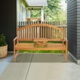 Ktaxon 59" Acacia Wood Outdoor Patio Bench with Liftable Table, Park ...