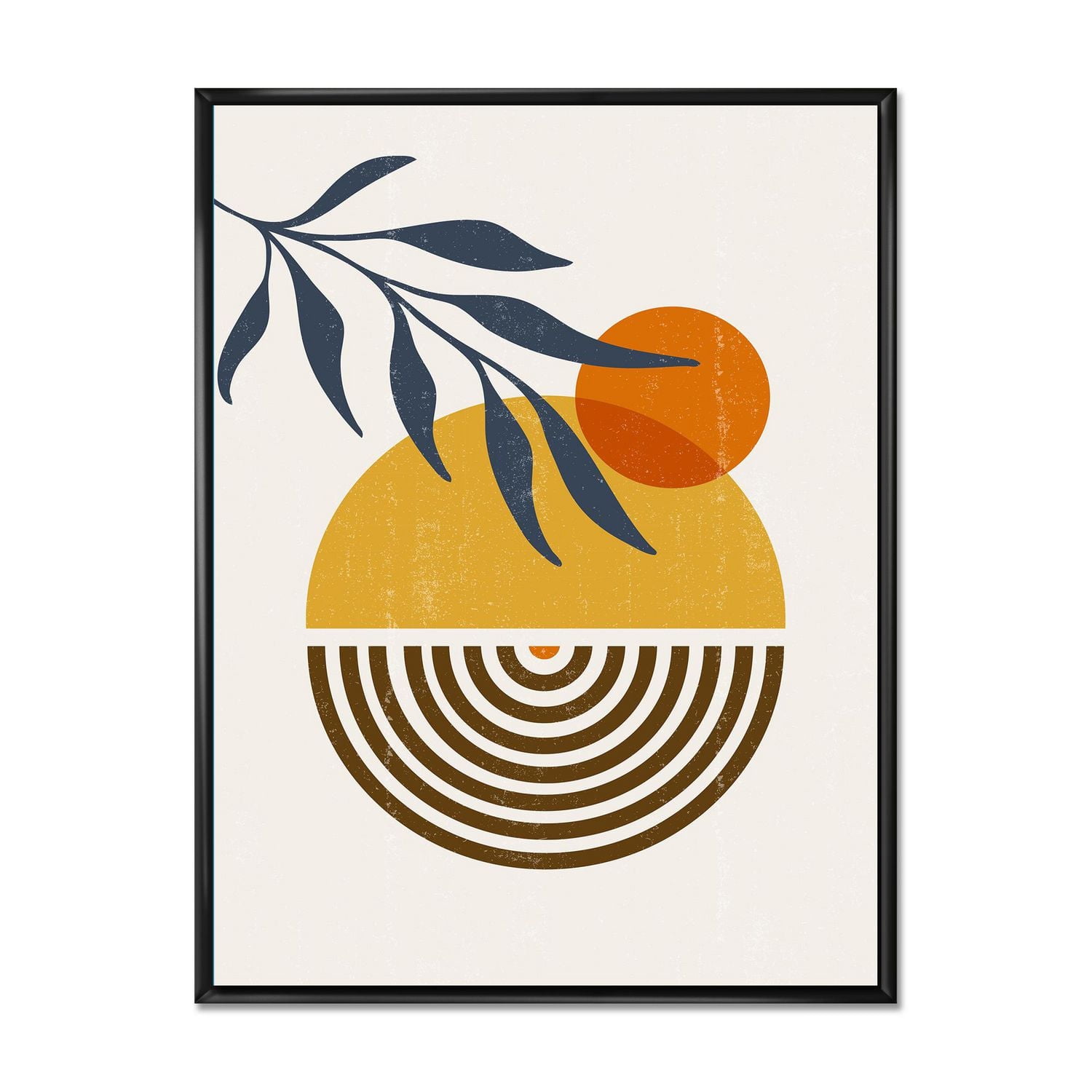 Click here for Designart Botanical Minimalist Leaf With Abstract... prices