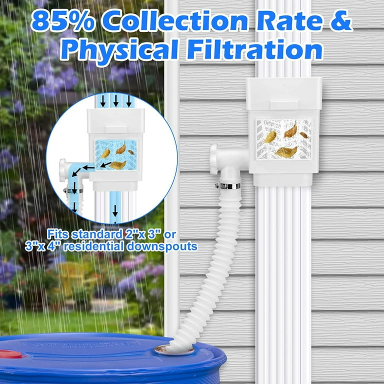 Downspout Rainwater Collection System For 2x3 Inch Gutters Rainwater ...