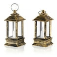 Sziqiqi Mini Lanterns Decorative LED Candles Vintage Hanging Lantern ...