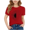 Crunowin Boys and Girls Short Sleeve T-Shirt Round Neck Casual Print ...
