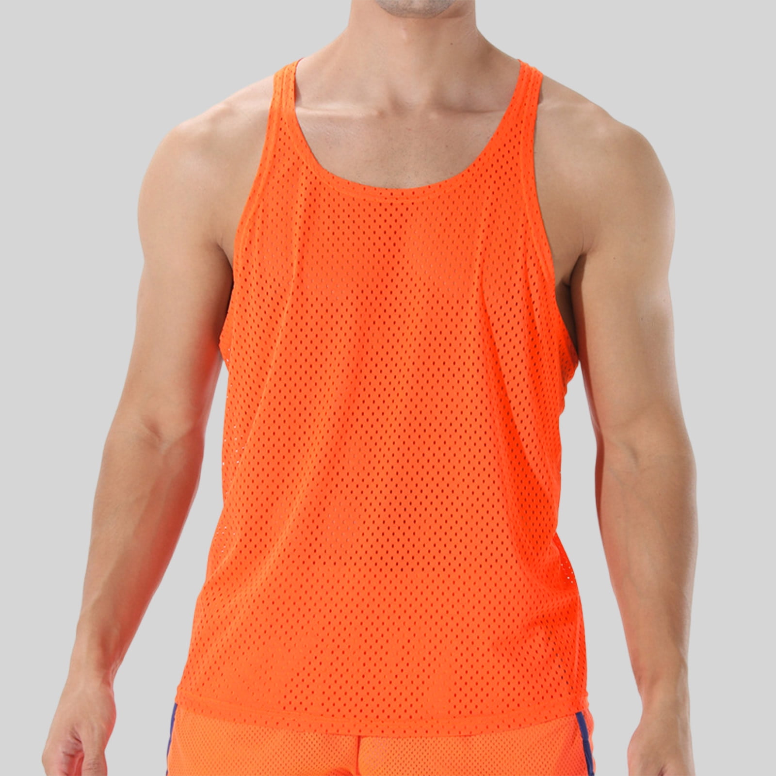 Click here for Amzcrzy Mens Tank Tops Trendy Solid Color Round Ne... prices