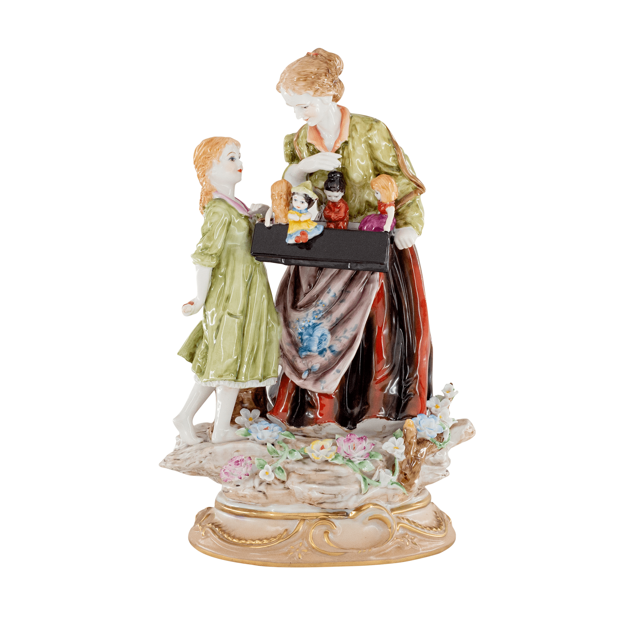 Lady Puppeteer and Child Porcelain Figurine - Walmart.com