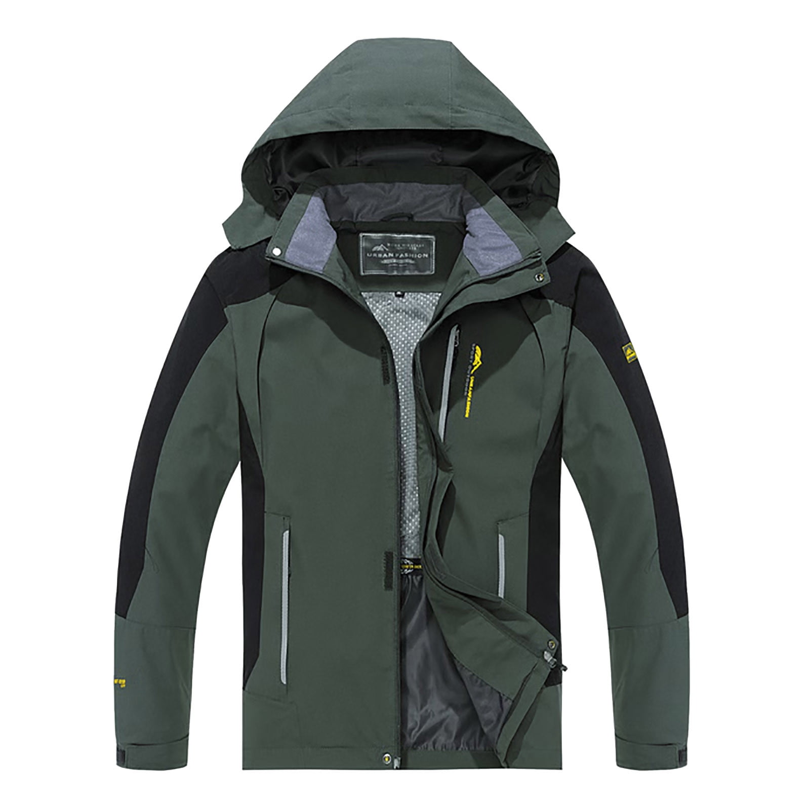 Click here for Sdnall Mens Long Rain Coat Windproof Outdoor Jacke... prices