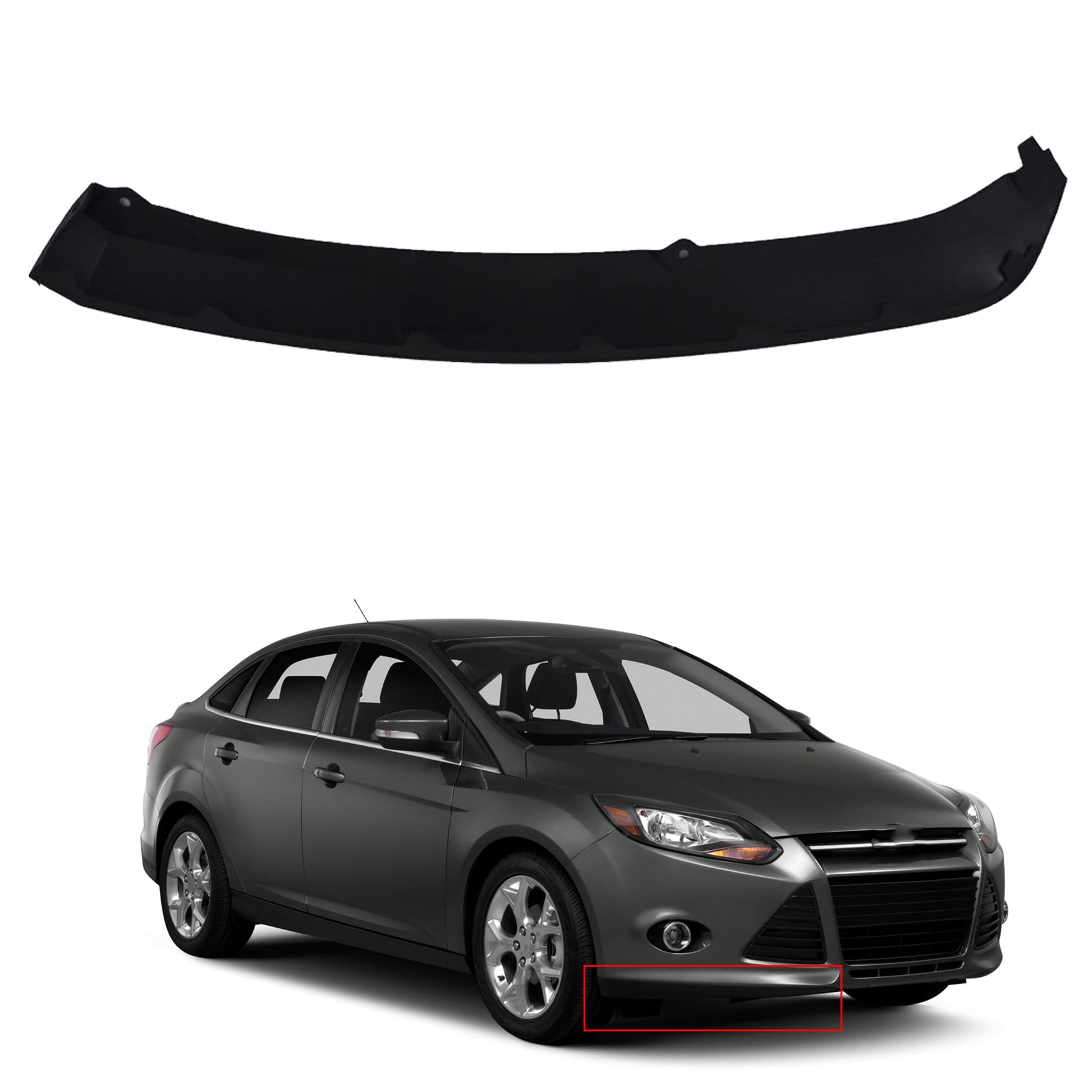 munirater Front Bumper Valance Air Deflector Replacement for Ford Focus ...